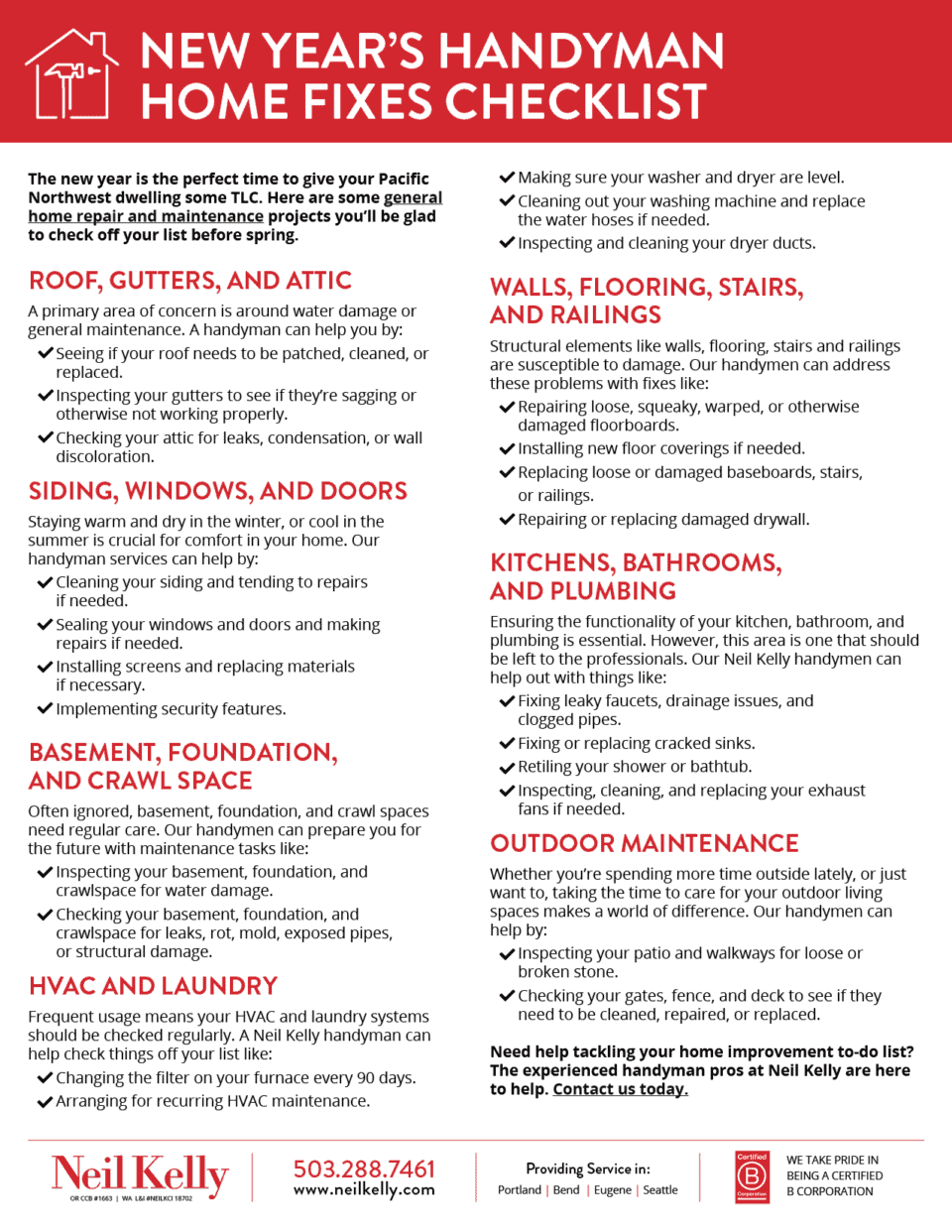 How Handyman Home Fixes Can Help You | Neil Kelly